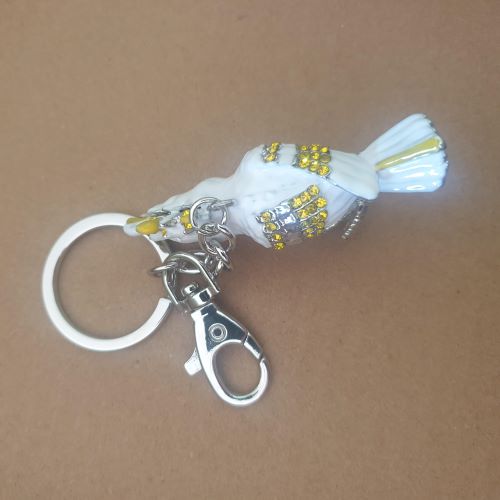 Australian Corella Keyring Boxed Gift | White Cockatoo Bird Bag Chain ...