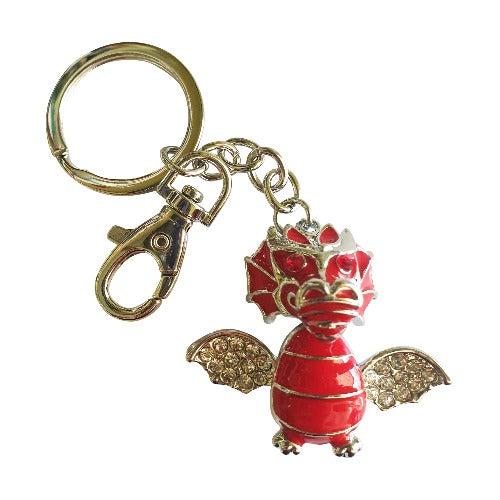 Dragon Keychain Gift | Red Dragon Keyring | Magical Mythical Dragon ...