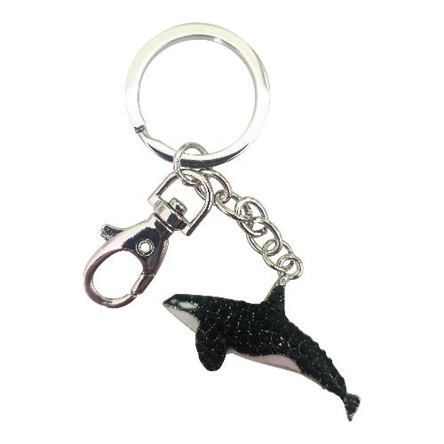 Whale Keychain Gift | Orca Killer Whale Keyring | Wild Black & White W ...