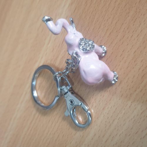Pink Lucky Elephant Keyring | Keychains & Gifts Australia – Keychains ...